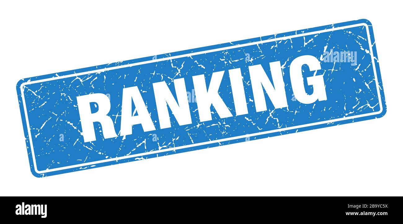 ranking stamp. ranking vintage blue label. Sign Stock Vector Image ...