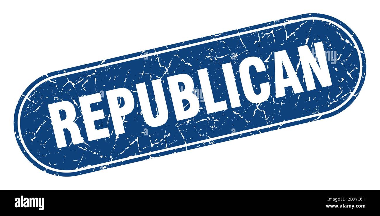 republican sign. republican grunge blue stamp. Label Stock Vector Image ...