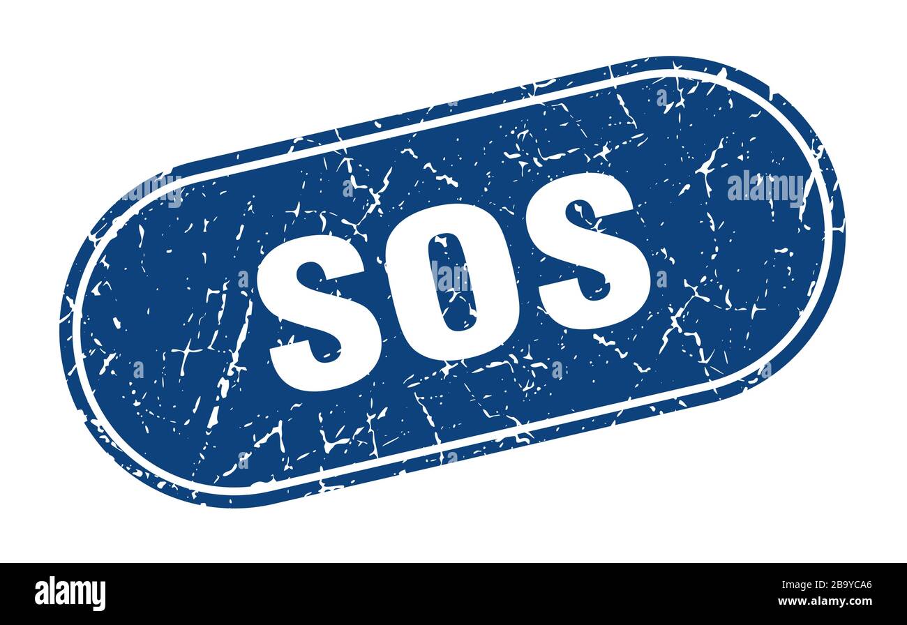 sos sign. sos grunge blue stamp. Label Stock Vector Image & Art - Alamy