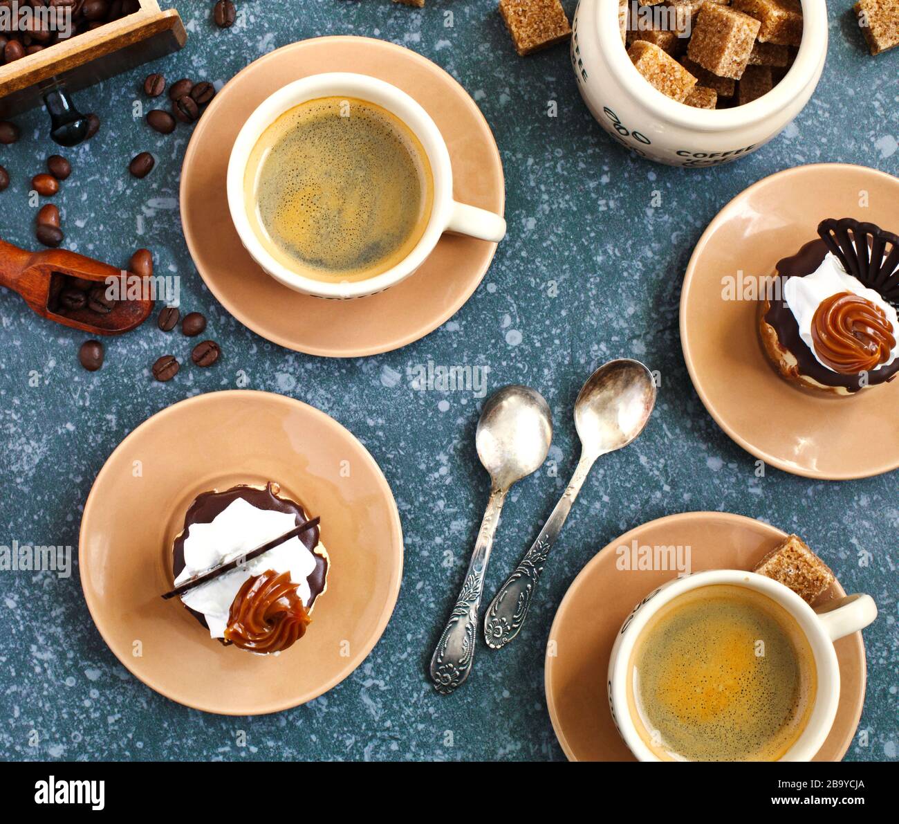 Pastries top view hi-res stock photography and images - Alamy