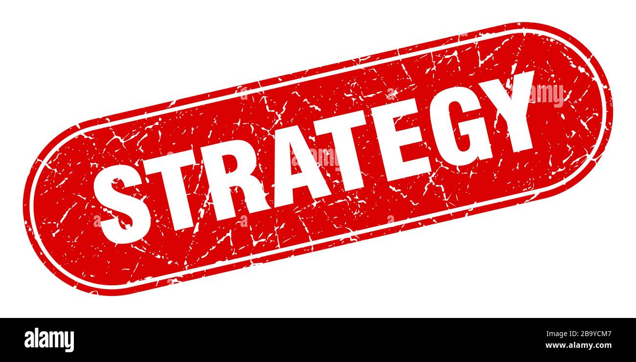 strategy sign. strategy grunge red stamp. Label Stock Vector Image & Art - Alamy
