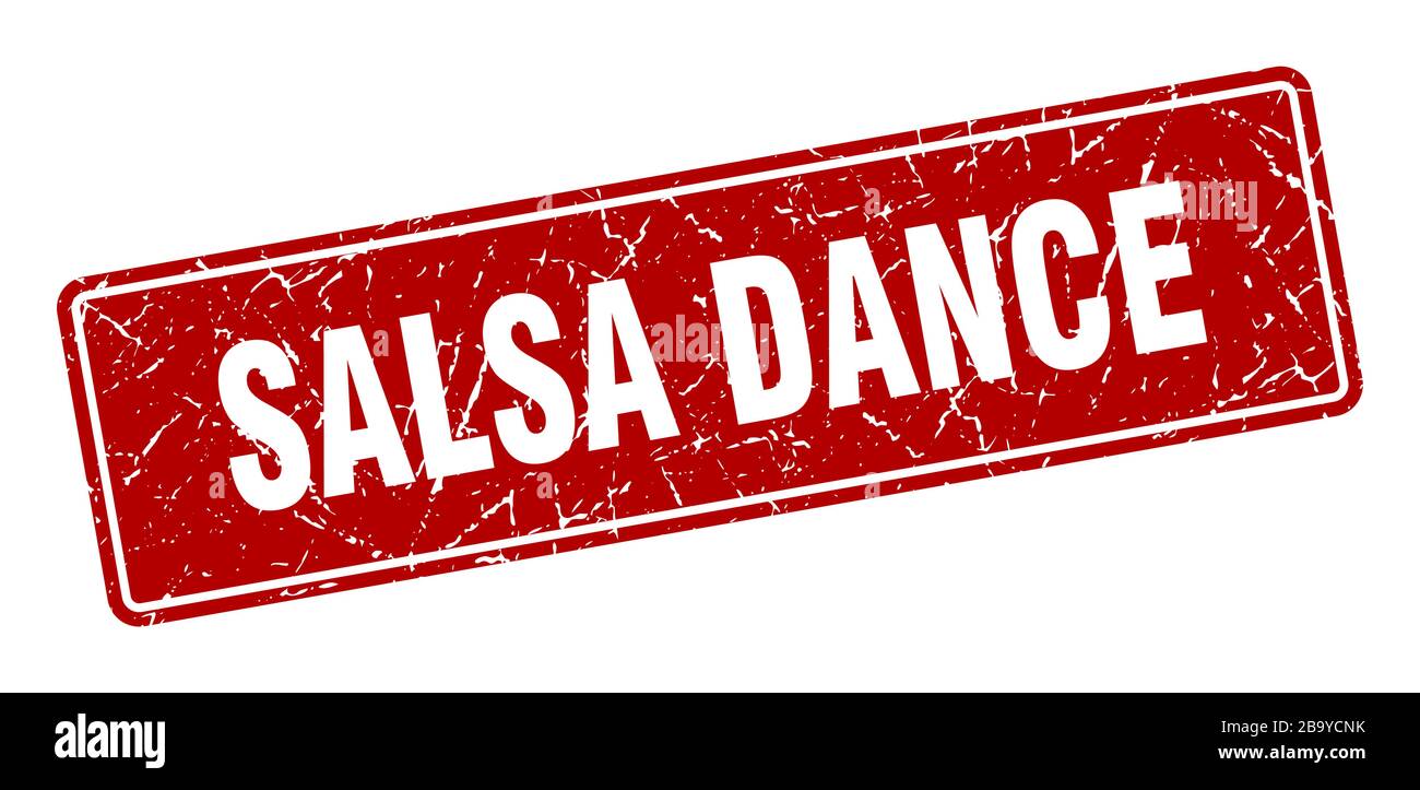 salsa dance stamp. salsa dance vintage red label. Sign Stock Vector ...