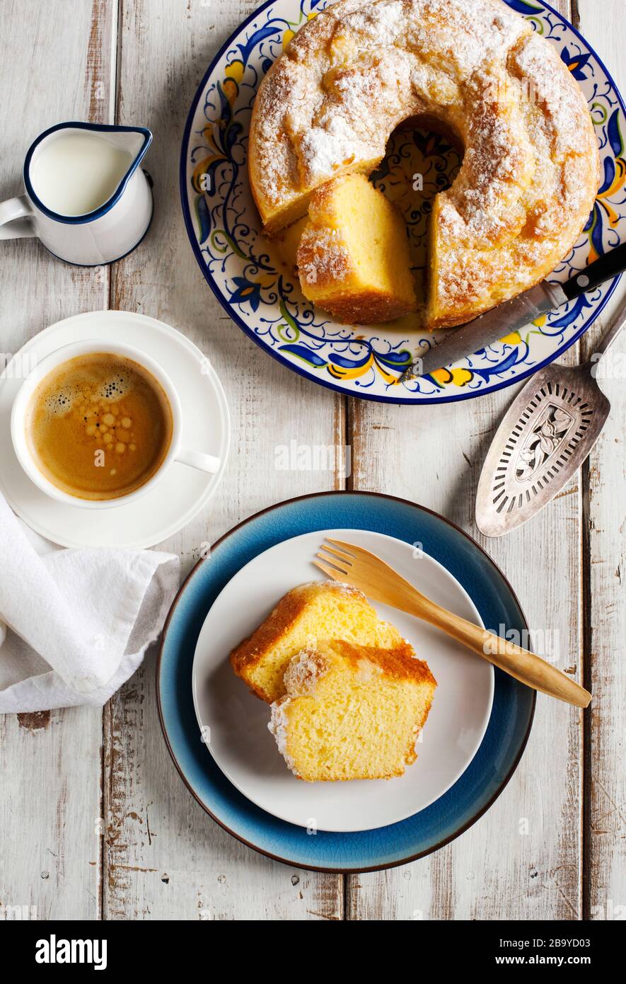 Breakfast baked cake Stock Photo - Alamy