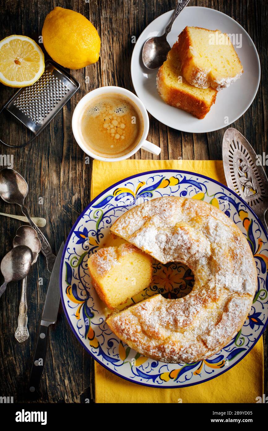 Breakfast baked cake Stock Photo - Alamy