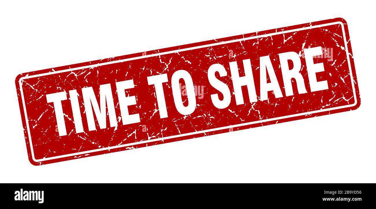 time to share stamp. time to share vintage red label. Sign Stock Vector ...