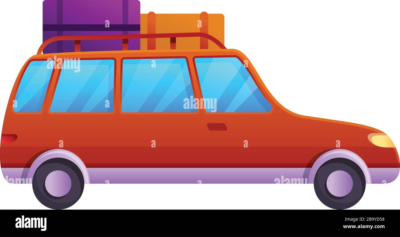 Picnic car trip icon. Cartoon of picnic car trip vector icon for web ...