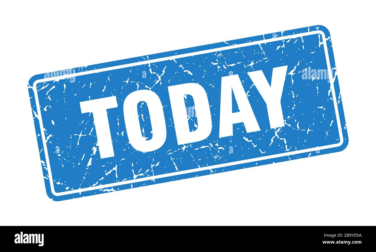 today stamp. today vintage blue label. Sign Stock Vector Image & Art ...