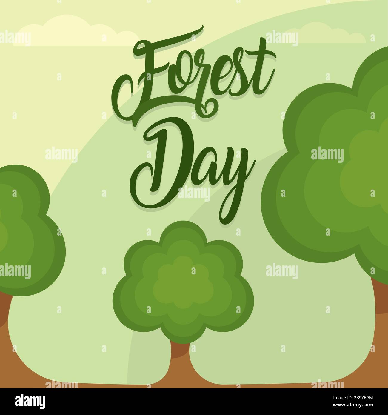 Forest day illustration Stock Vector Image & Art - Alamy