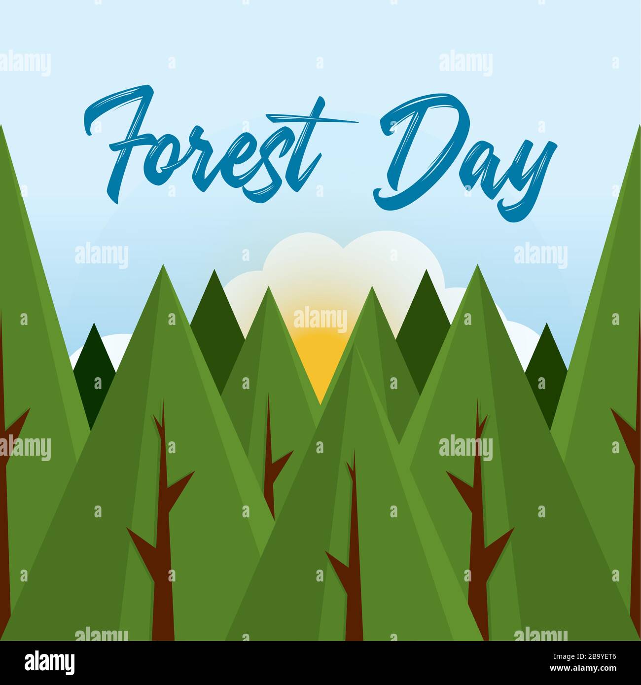 Forest day illustration Stock Vector Image & Art - Alamy