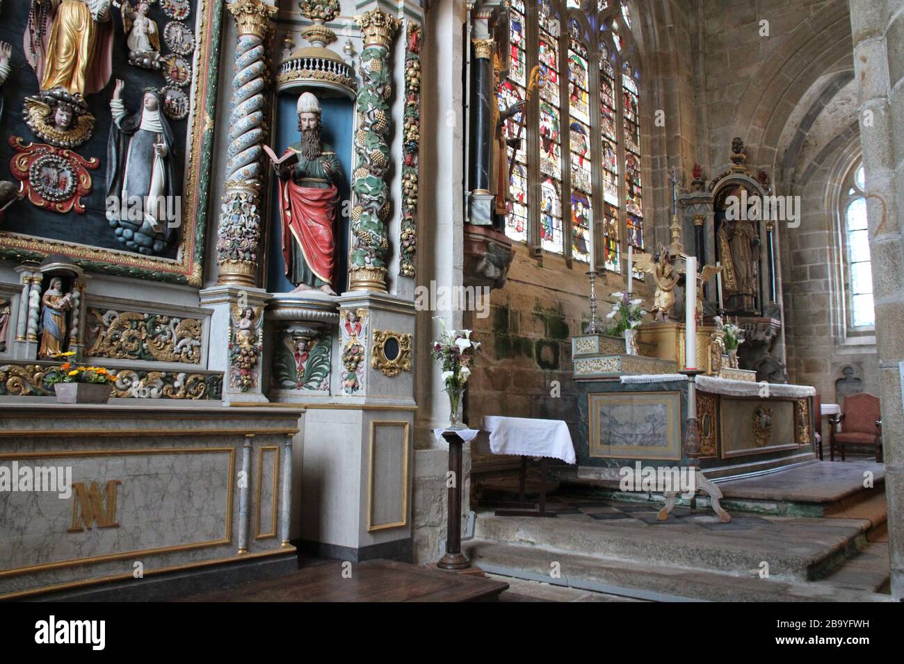 saint-ronan church in locronan in brittany (france Stock Photo - Alamy