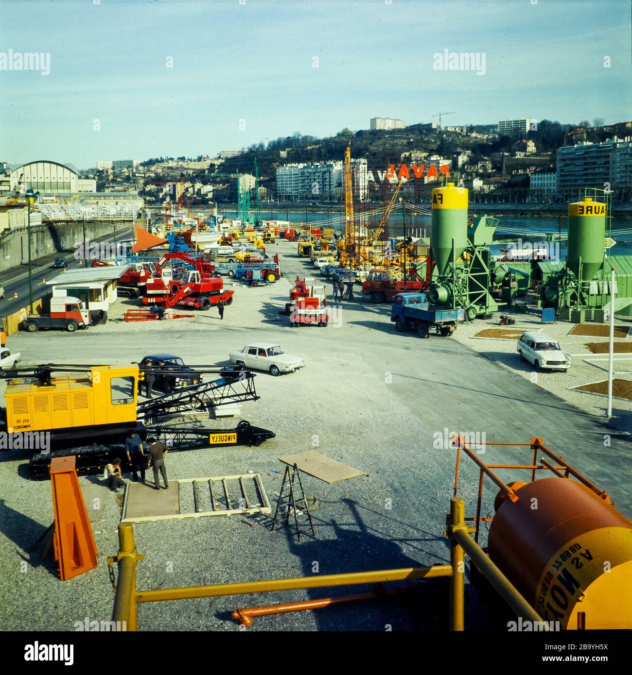 Archives 70ies: general view of Lyons Fair, 1971, Lyon, Rhone, France ...