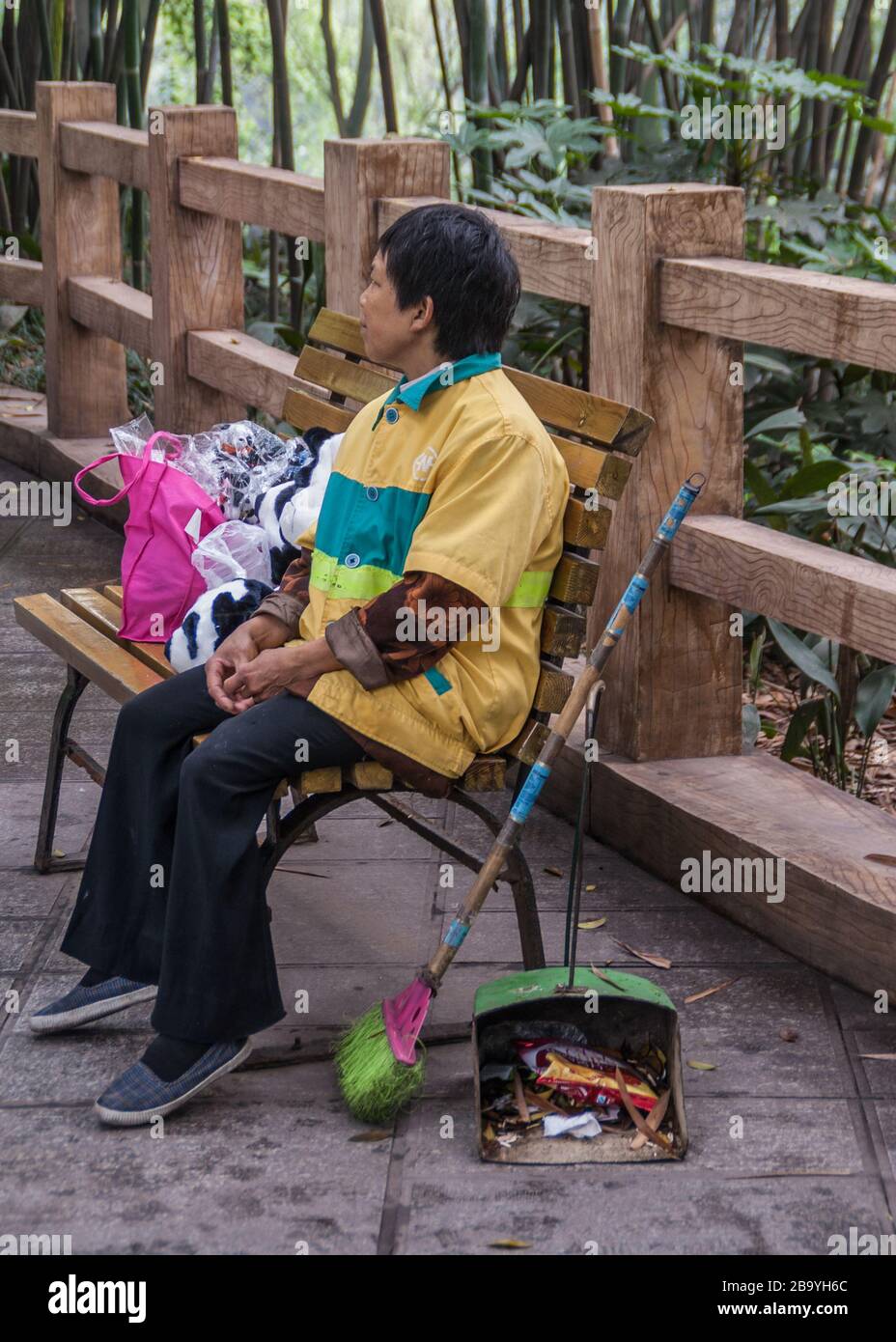 Female street sweeper hi-res stock photography and images - Alamy