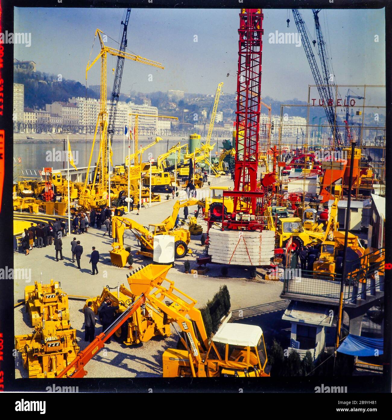 Archives 70ies: general view of Lyons Fair, 1971, Lyon, Rhone, France ...