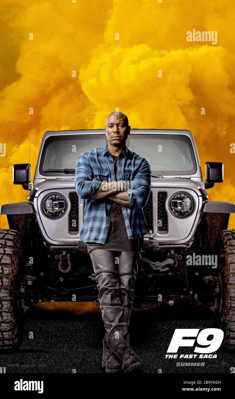 F9, (aka FAST & FURIOUS 9), US character poster, Tyrese Gibson, 2021 ...