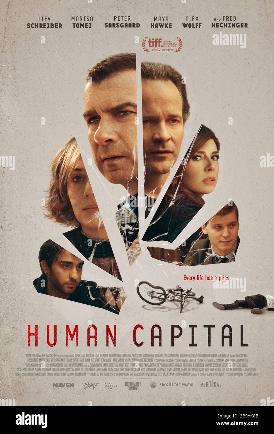 HUMAN CAPITAL, US poster, clockwise from bottom left: Alex Wolff, Maya ...