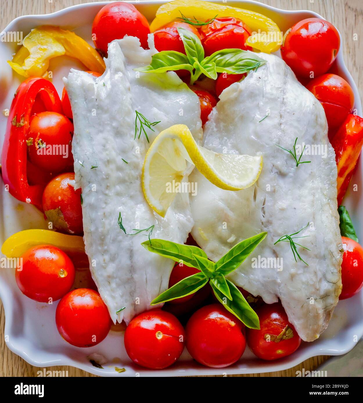 Roasted Sea Bass photographed by Alan Peebles Chef: Hannah Peebles ...