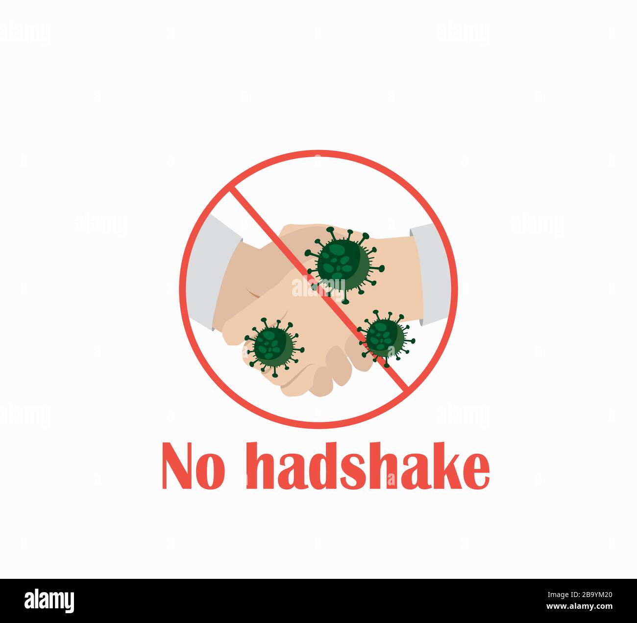 Vector illustration of avoid contact with sick people - prevention from ...