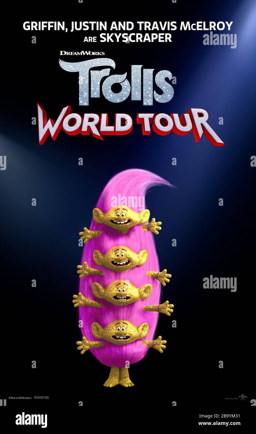 TROLLS WORLD TOUR, US character poster, Skyscraper (voices: Griffin ...