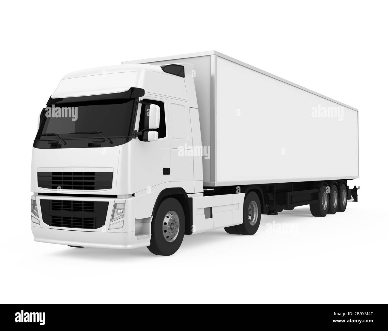 Container Truck Isolated Stock Photo - Alamy