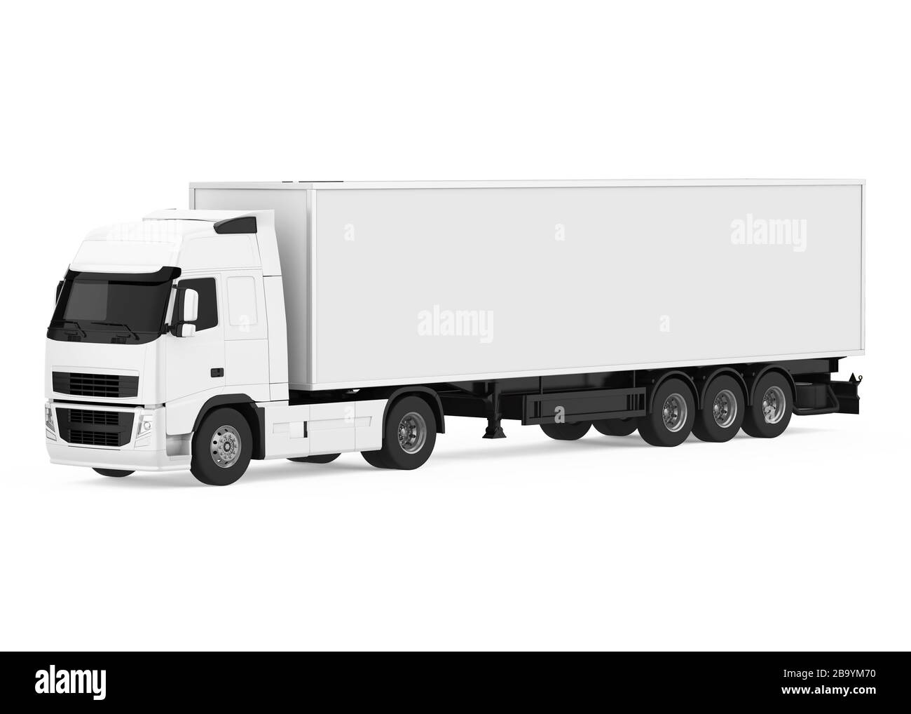 Container Truck Isolated Stock Photo - Alamy