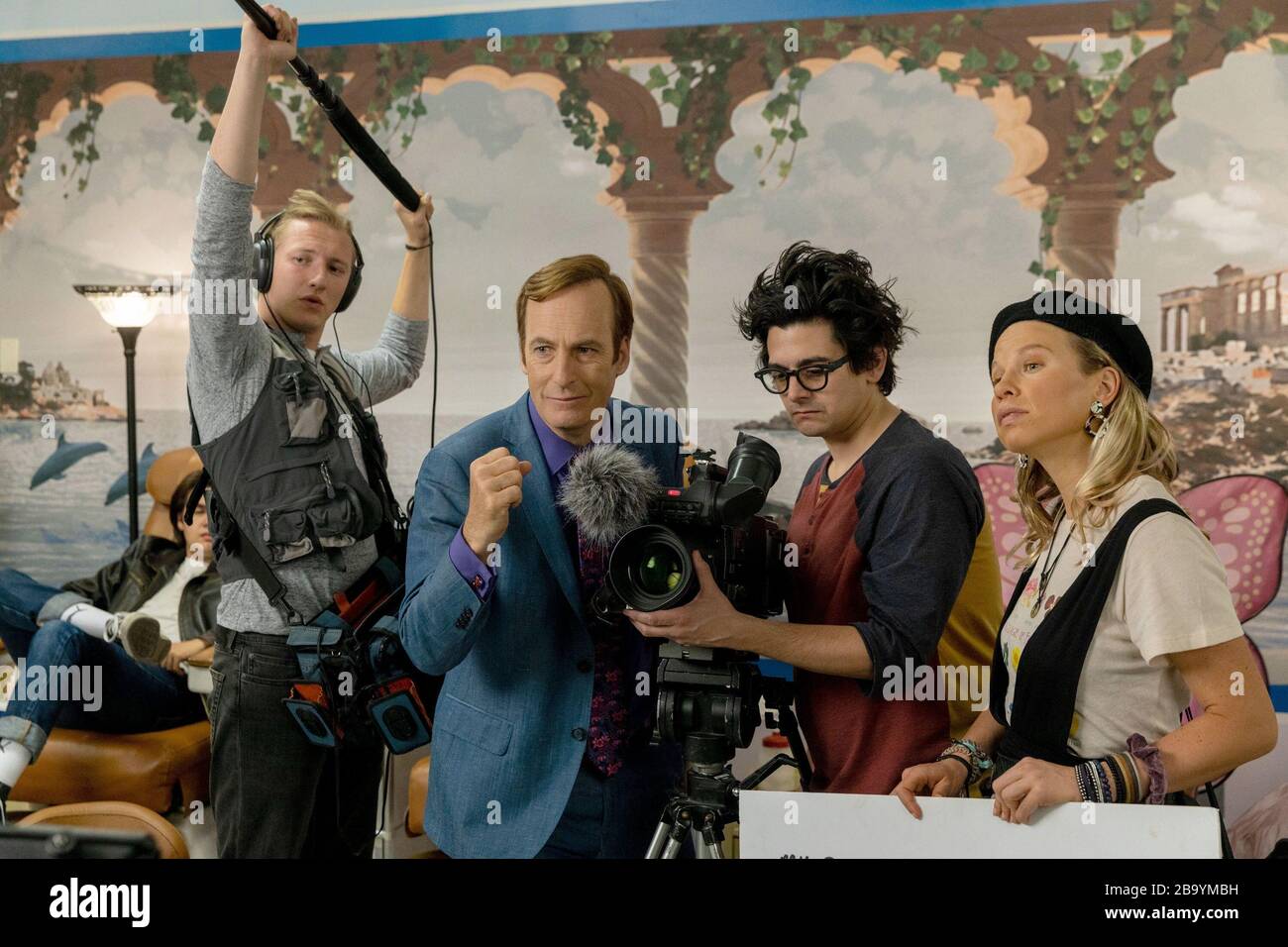 BETTER CALL SAUL, from left: Julian Bonfiglio, Bob Odenkirk, Josh Fadem ...