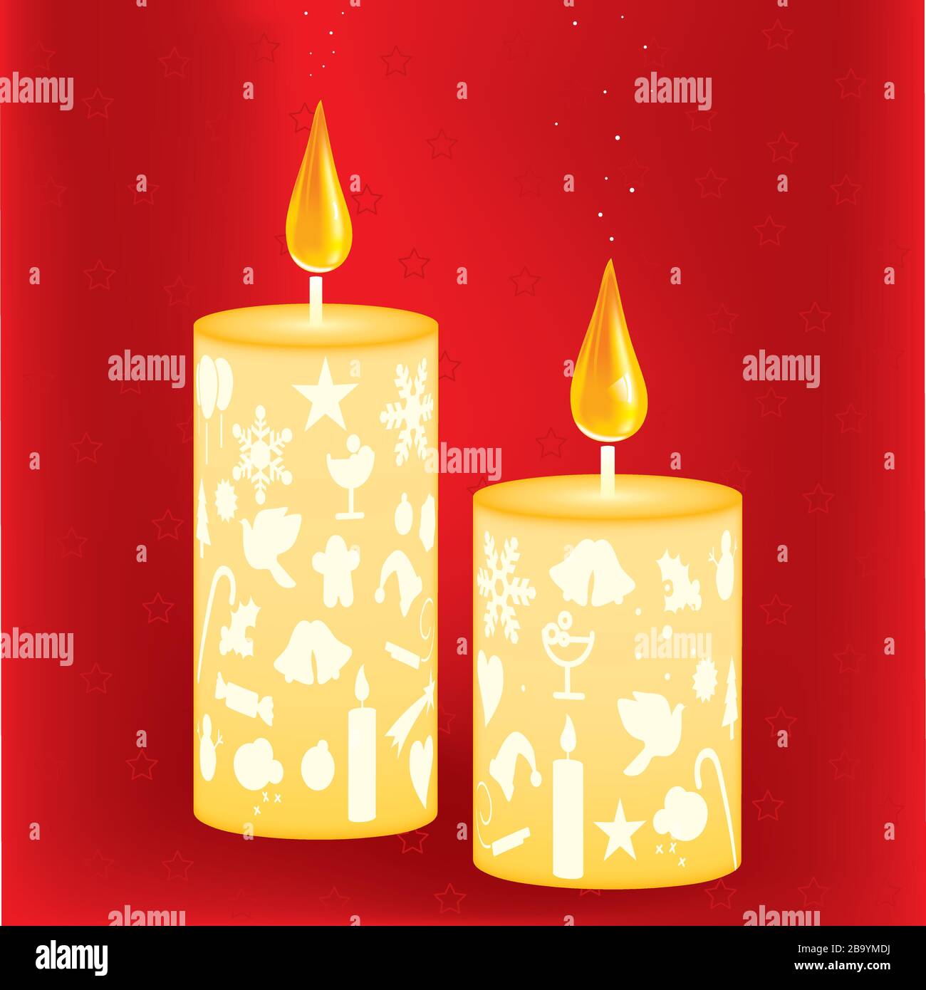 Two candles star Stock Vector Images - Alamy
