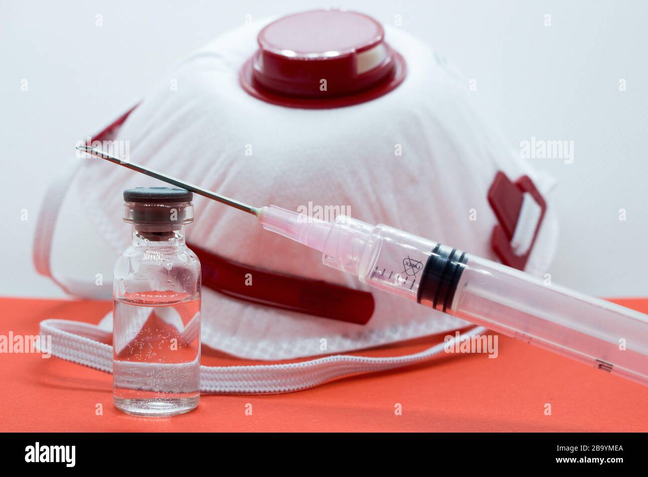 Coronavirus prevention medical surgical face masks macro shot. Cannula ...