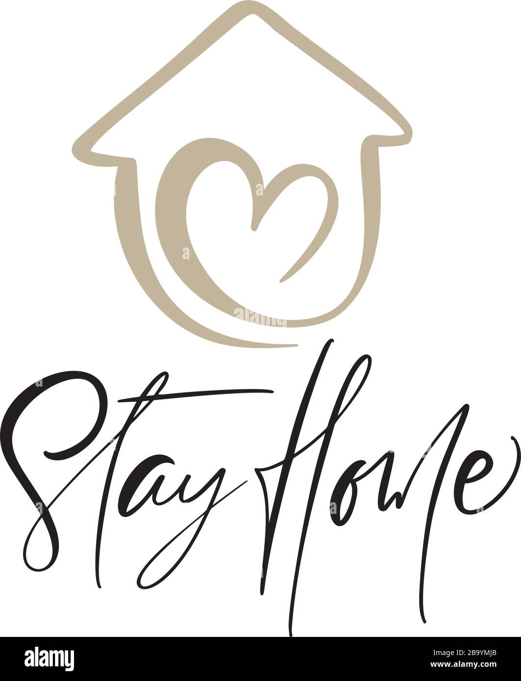 Coronavirus Covid-19, quarantine motivational poster. Stay home logo to ...