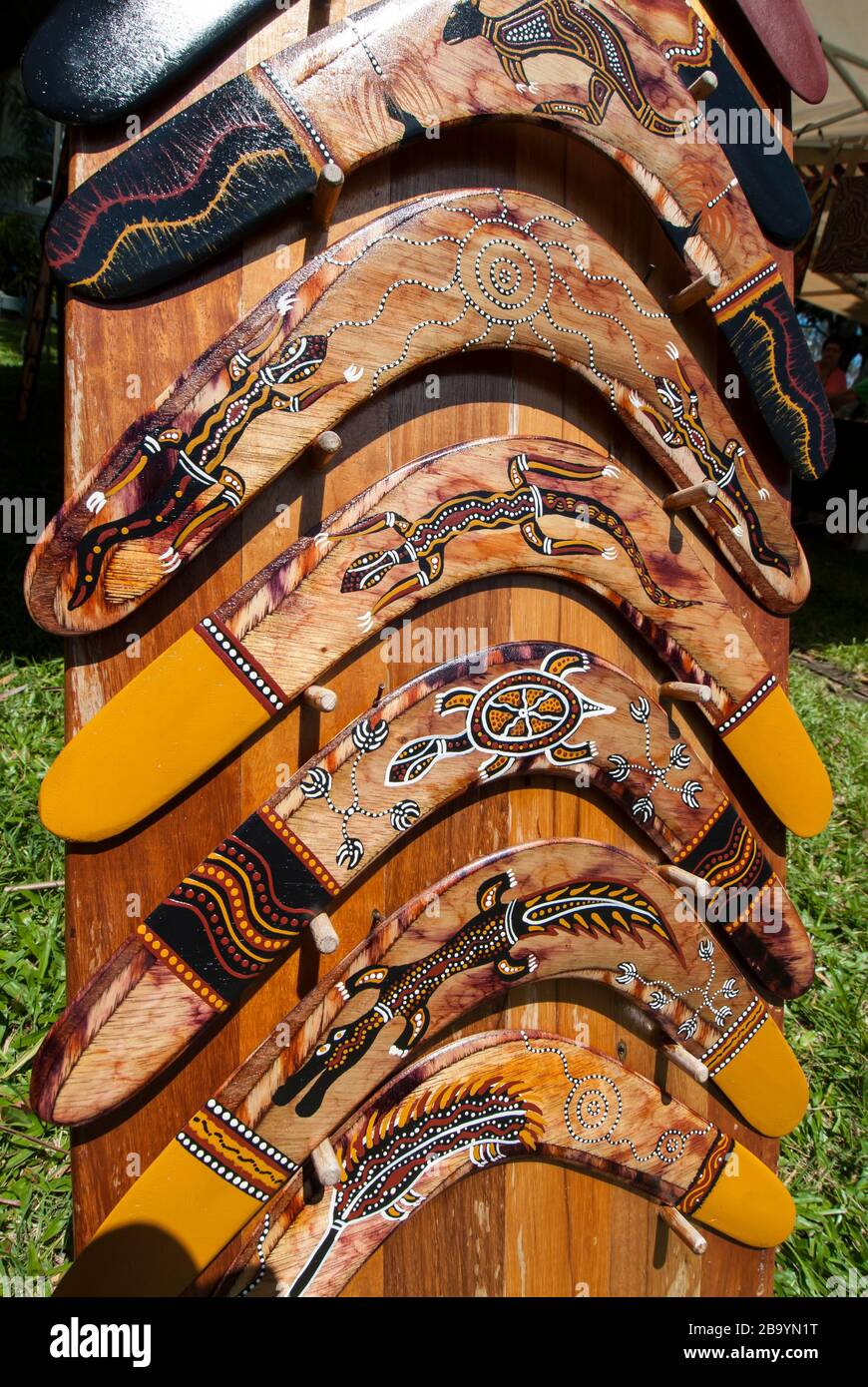 Aboriginal boomerangs hi-res stock photography and images - Alamy
