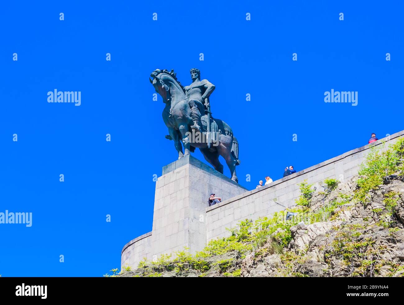Monument of King Vakhtang I Gorgasali in Tbilisi, Georgia Stock Photo ...