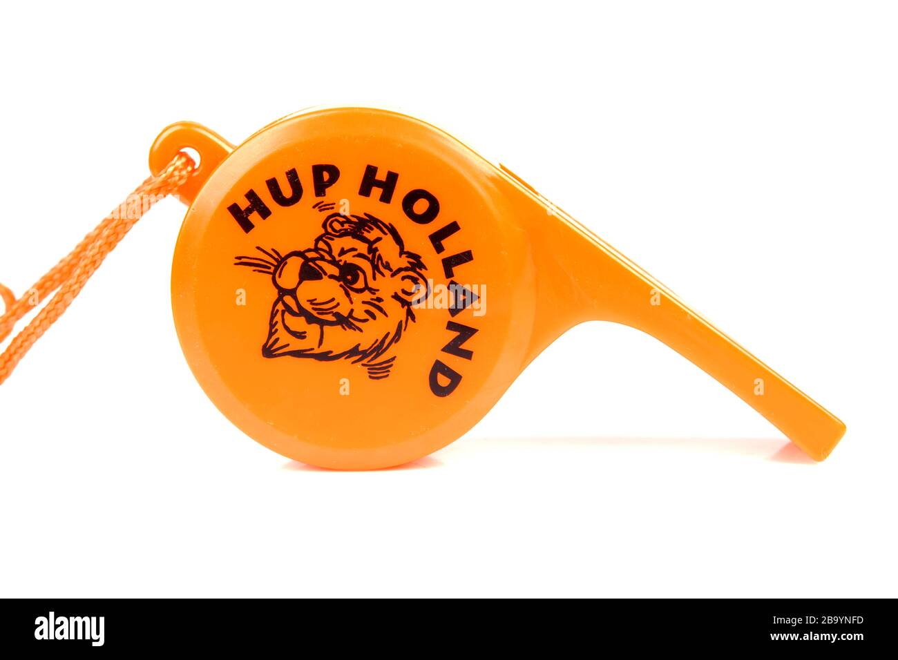 Orange flute with Go Holland over white background for Dutch soccer ...