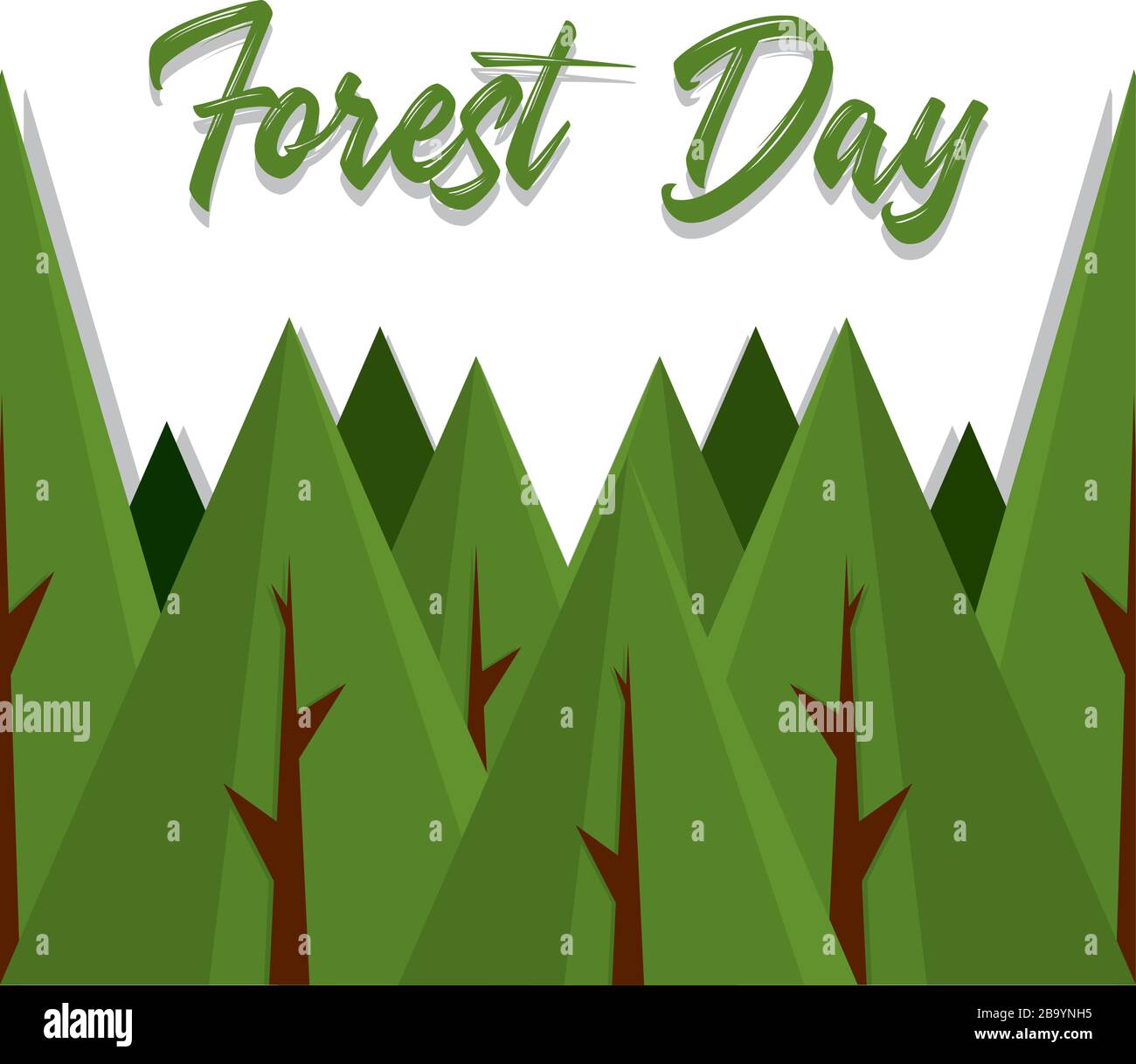 Forest day illustration Stock Vector Image & Art - Alamy