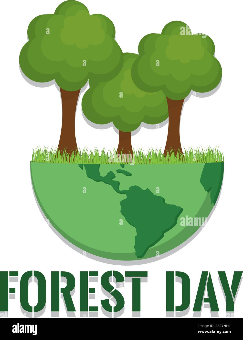 Forest day illustration Stock Vector Image & Art - Alamy