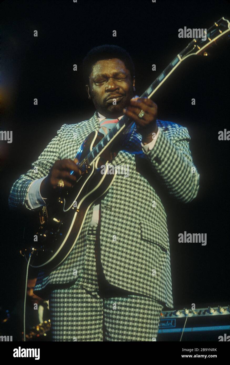B. B. King blues singer and guitarist performing on stage 1973 Stock ...