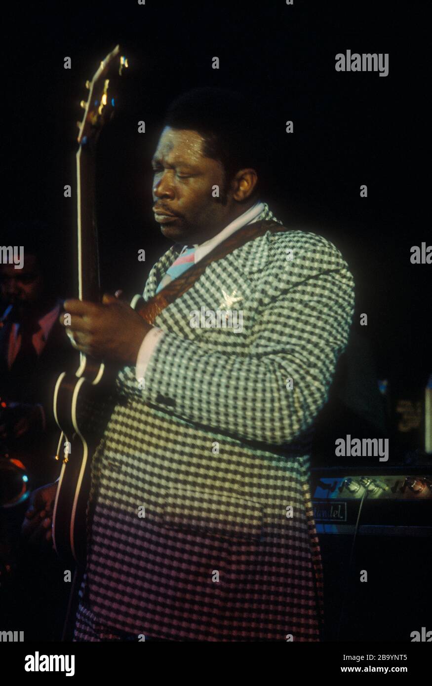 B. B. King blues singer and guitarist performing on stage 1973 Stock ...