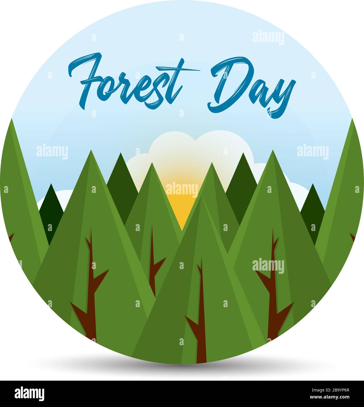 Forest day illustration Stock Vector Image & Art - Alamy