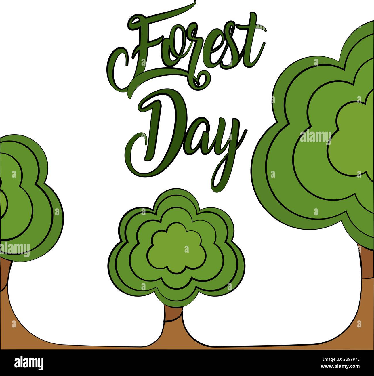 Forest day illustration Stock Vector Image & Art - Alamy