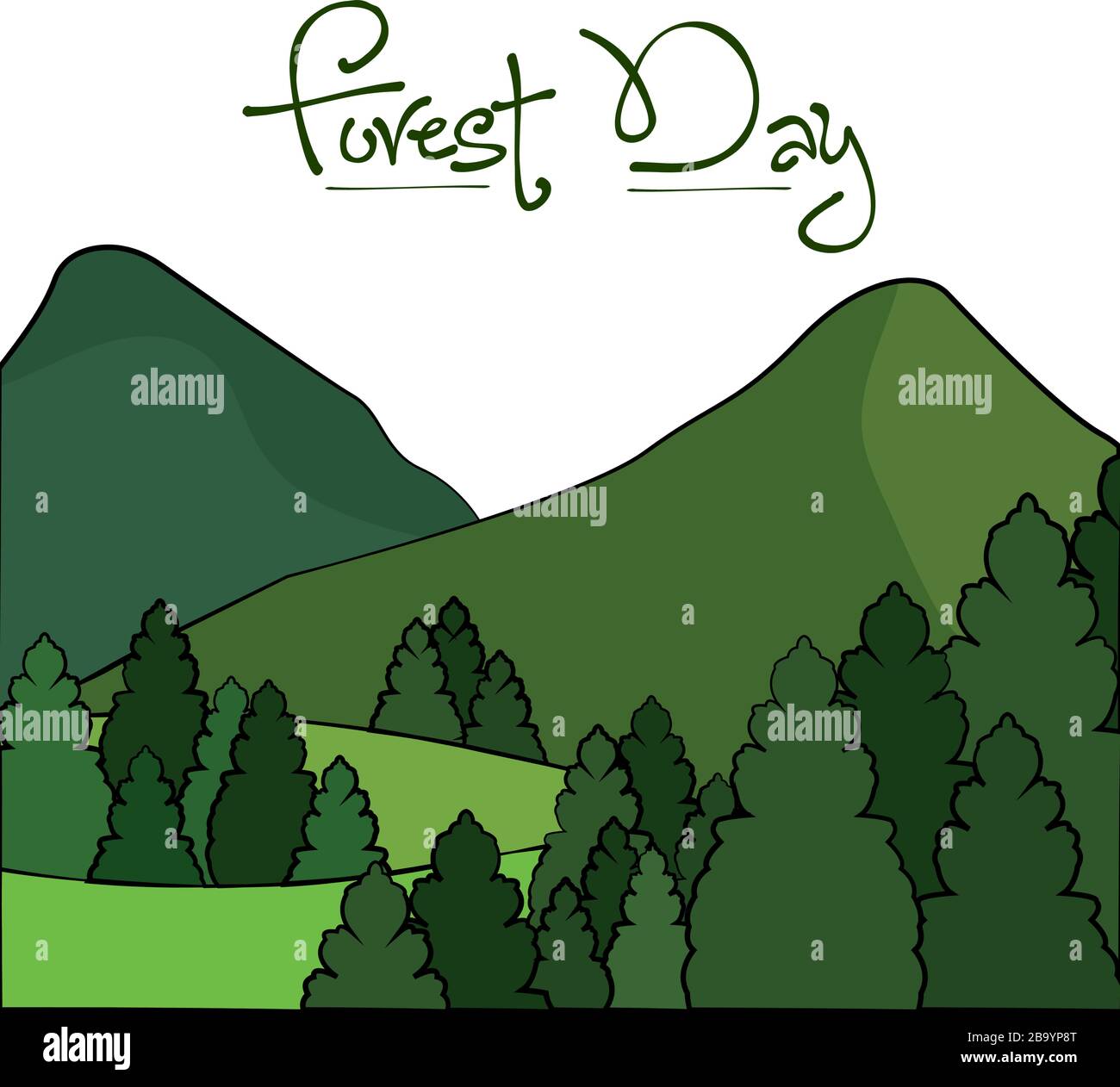 Forest day illustration Stock Vector Image & Art - Alamy