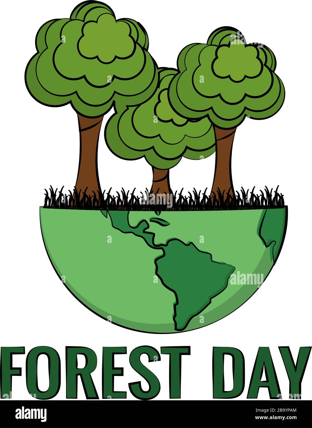 Forest day illustration Stock Vector Image & Art - Alamy