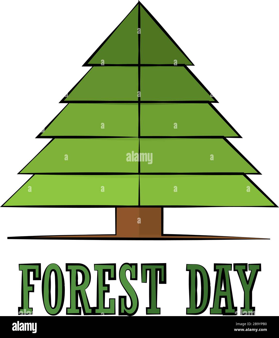 Forest day illustration Stock Vector Image & Art - Alamy