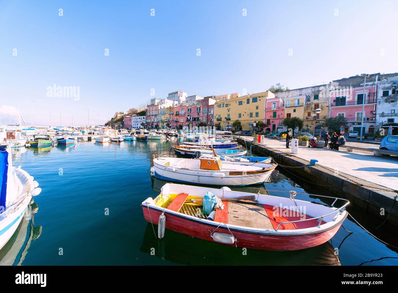 Procida harbour, Procida, Campania,Italy, Europe Stock Photo - Alamy