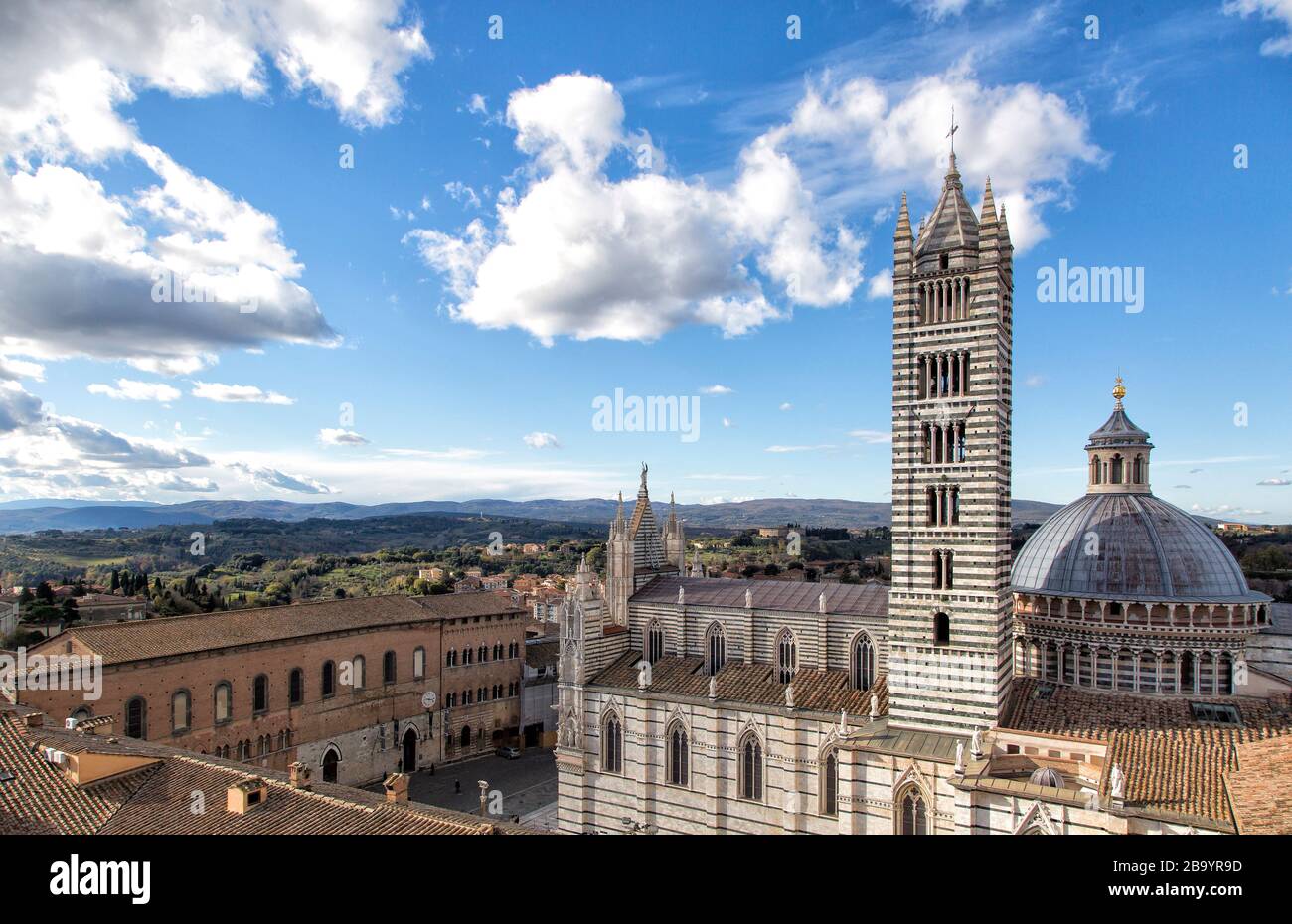 Aerial view siena tuscany italy hi-res stock photography and images - Alamy