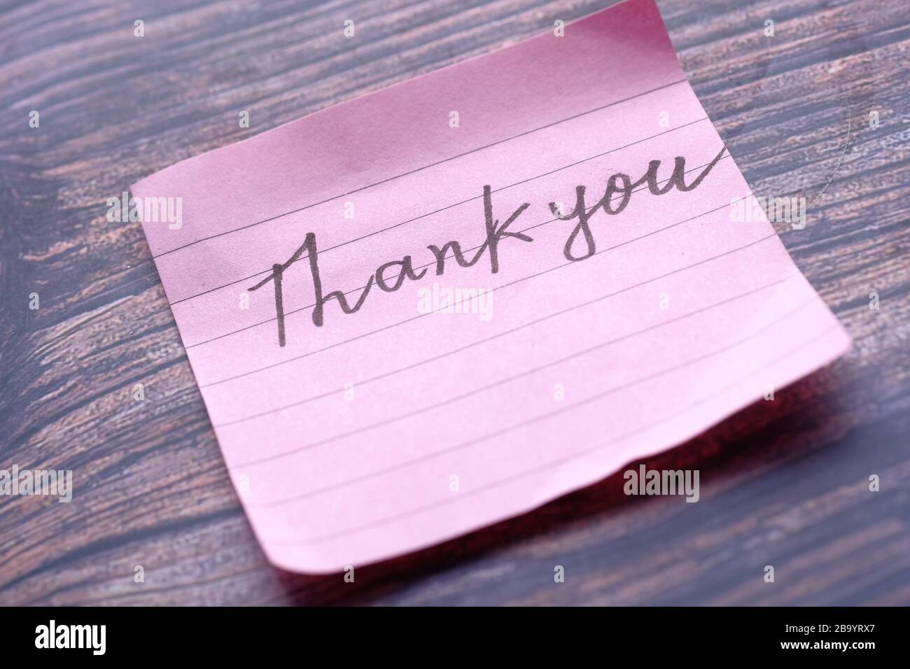 top view of thank you message on white background Stock Photo - Alamy