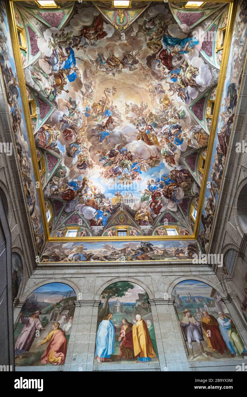 San Lorenzo de El Escorial, Madrid Province, Spain. The monastery of El ...