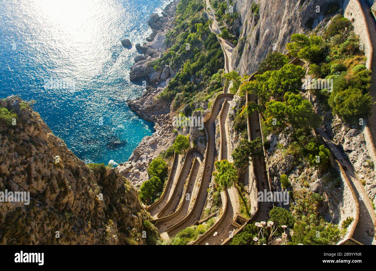 Via Krupp path,Capri island,Campania,Italy, Europe Stock Photo - Alamy