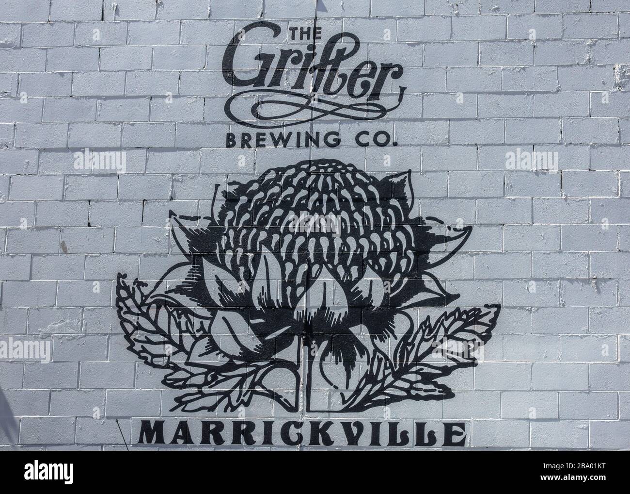 The logo of the Grifter Brewing Company in Marrickville, New South ...