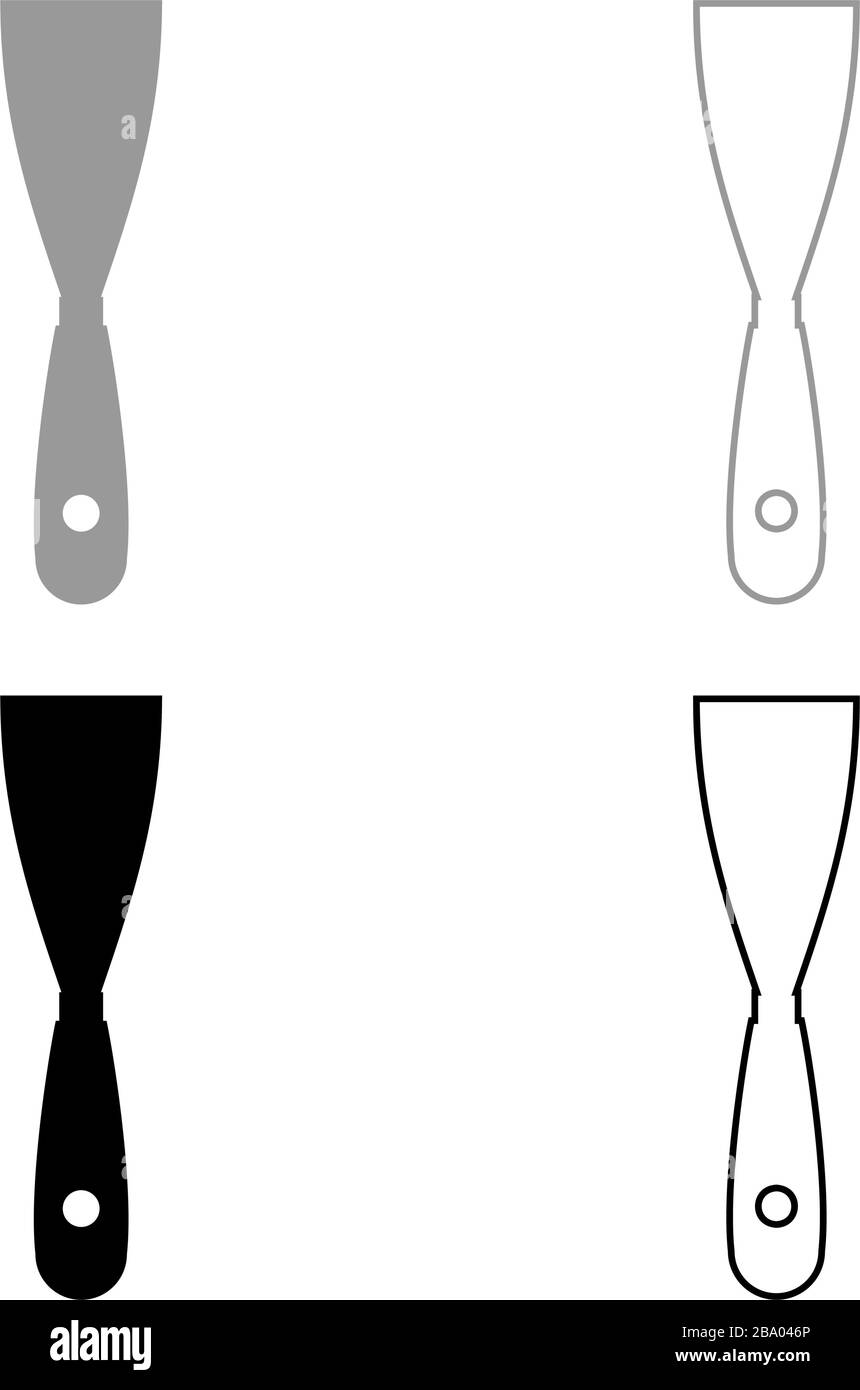 Spatula tool construction icon Black and White Stock Photos & Images ...