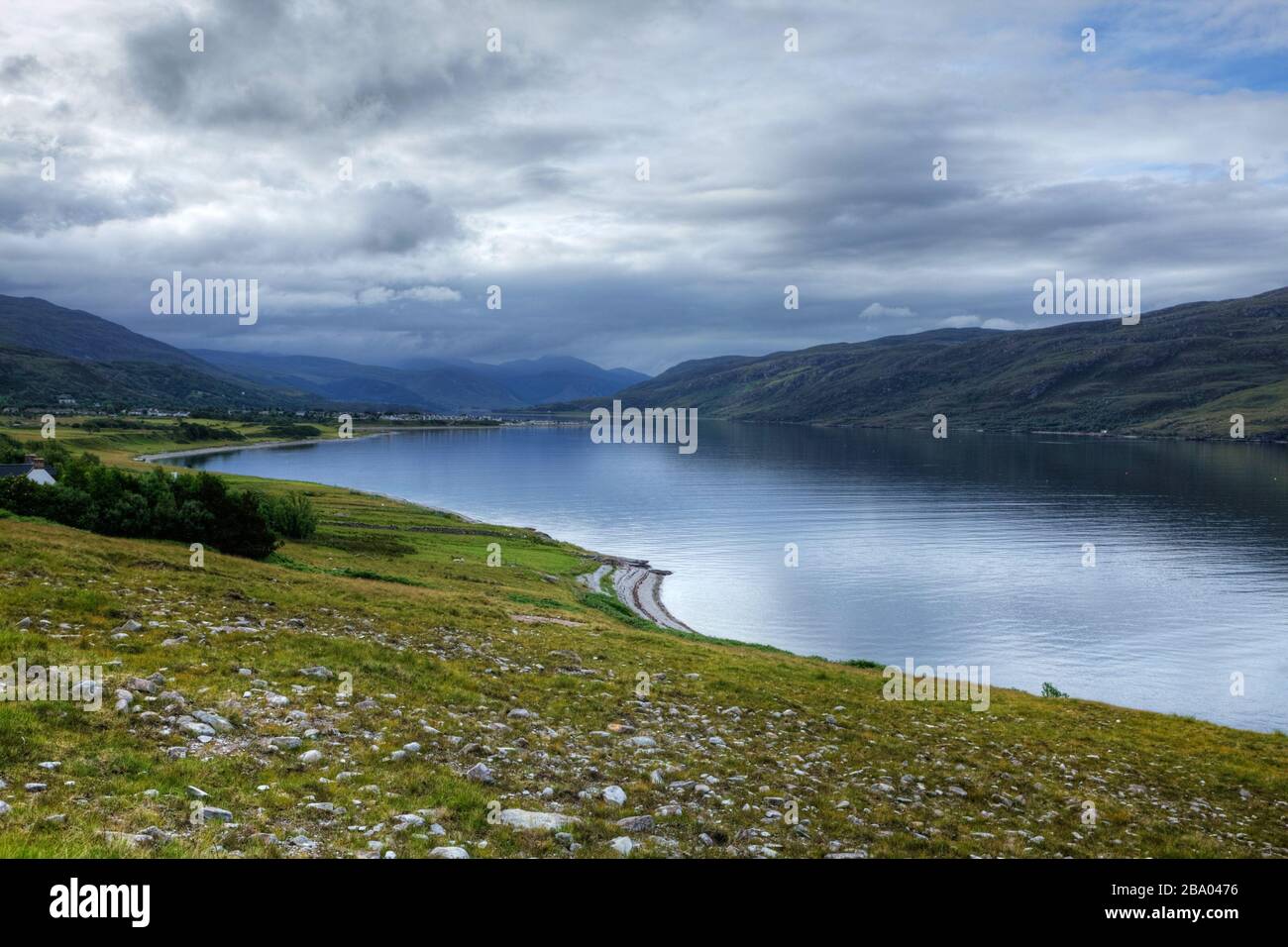 A View of the Scottish town of Ullapool Stock Photo - Alamy