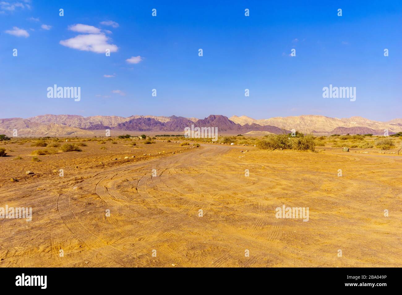 View of the Arava desert landscape, Southern Israel Stock Photo - Alamy