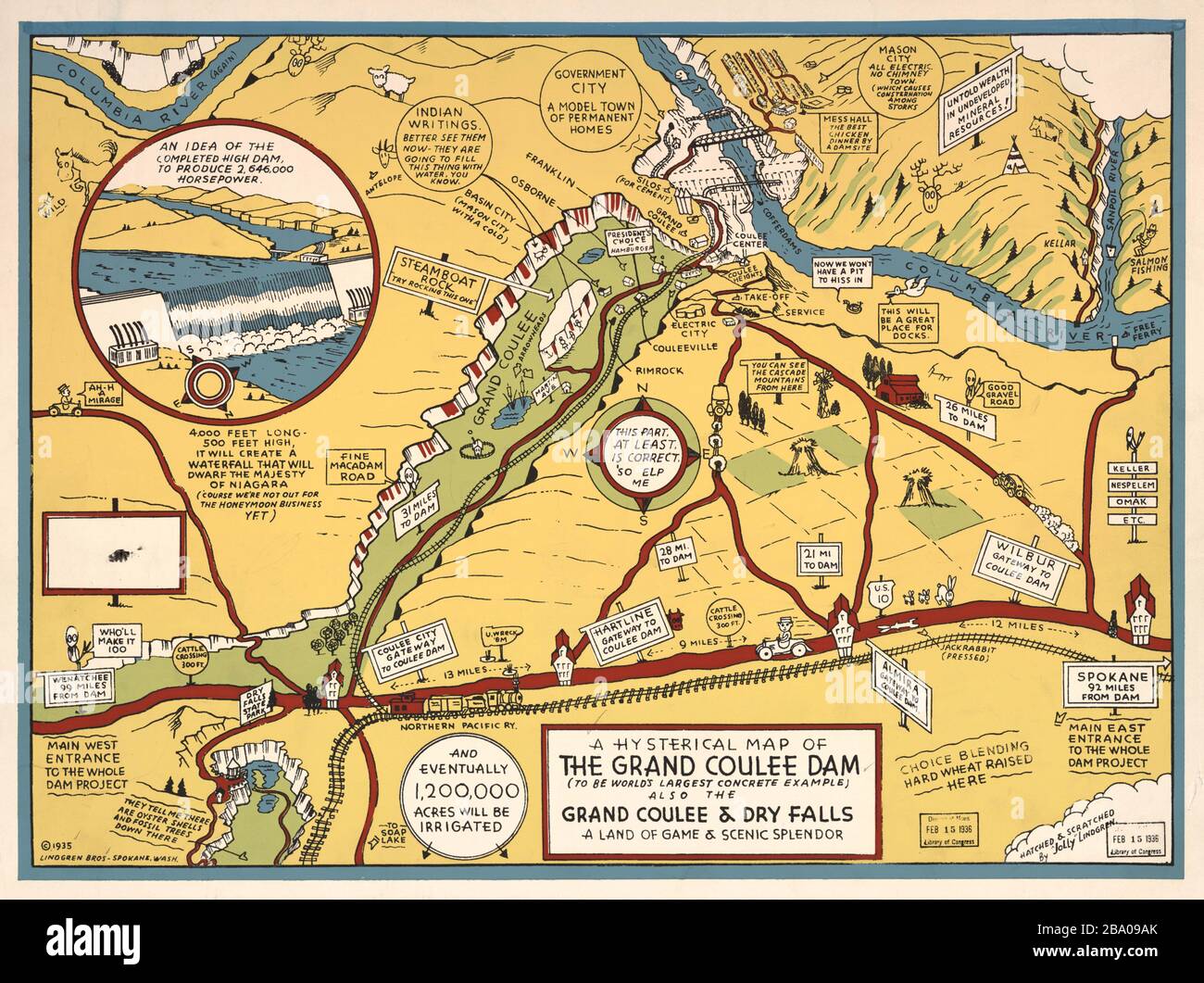 Map of grand coulee hi-res stock photography and images - Alamy